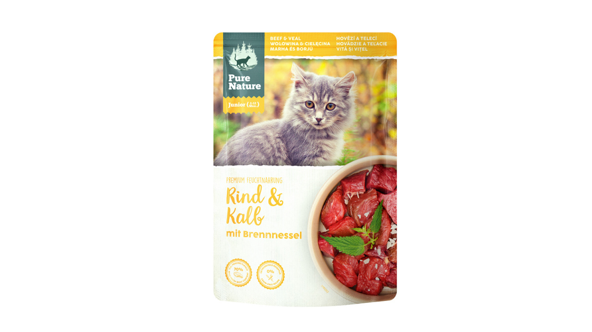 PURE NATURE CAT Junior Rind Kalb - wołowina z cielęciną dla kociąt (85g ...